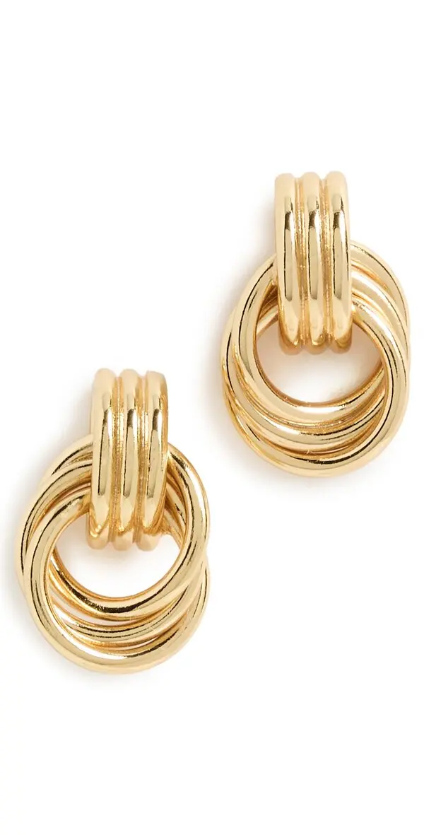 Anni Lu Triplet Earrings - Gold