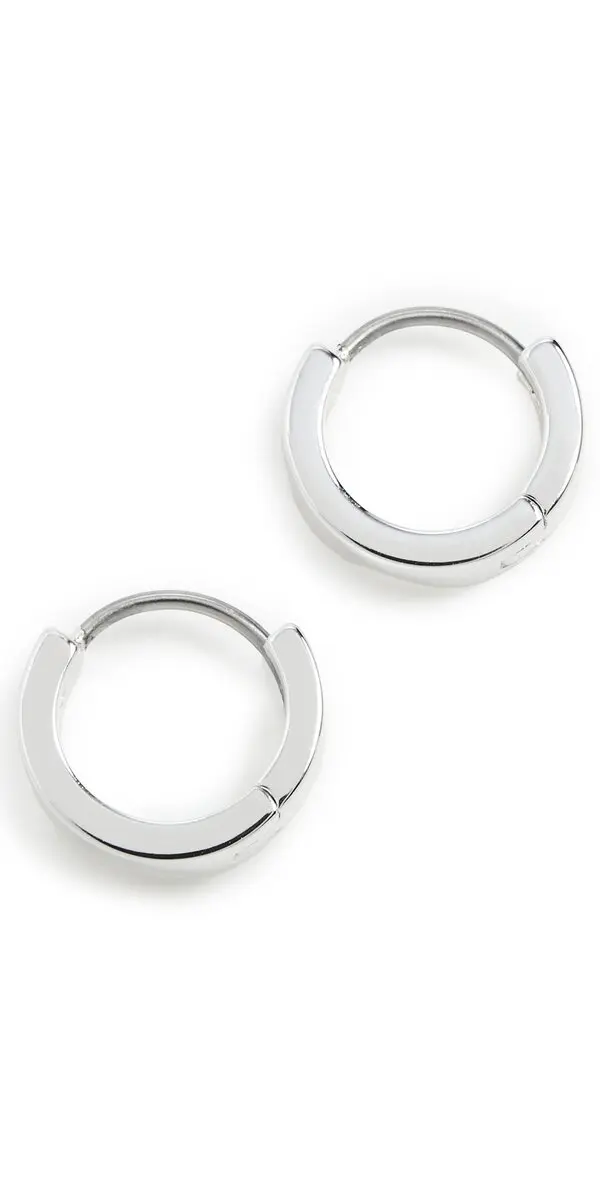 Gorjana Rose Huggie Earrings - Silver