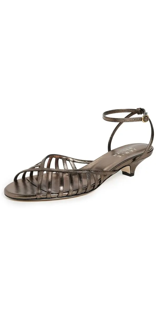 JAMIE HALLER Caged Kitten Heels - Burnished Bronze
