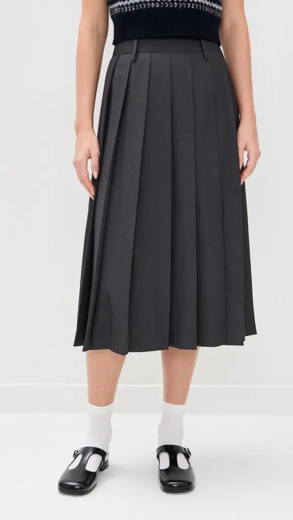 DUNST Pleated Long Skirt
