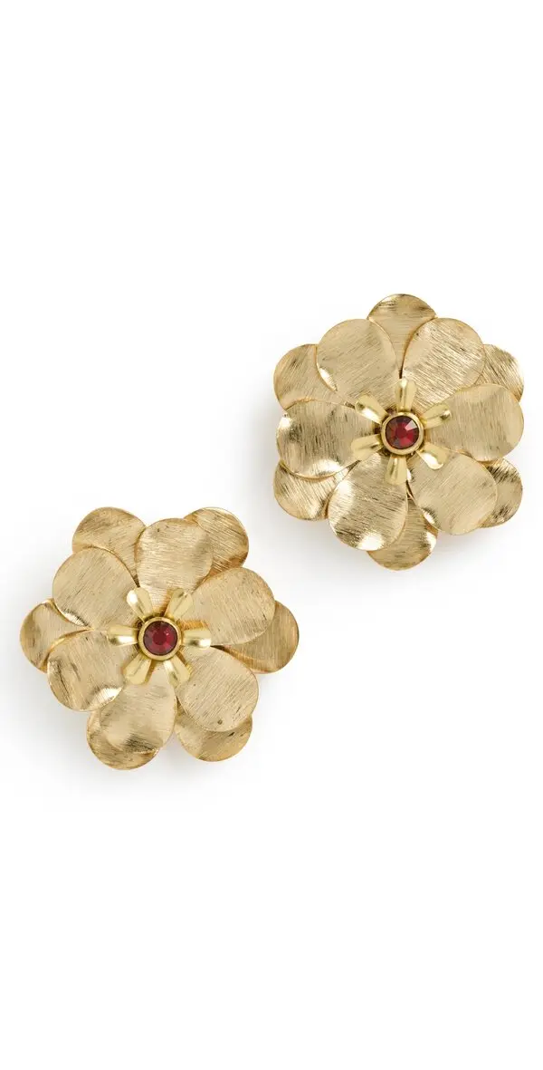 Deepa Gurnani Jemena Earrings - Ruby