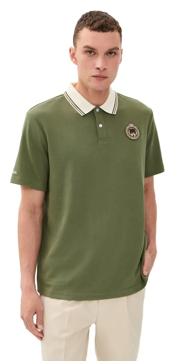 MALBON Fairway Oakwood Polo - Olivine