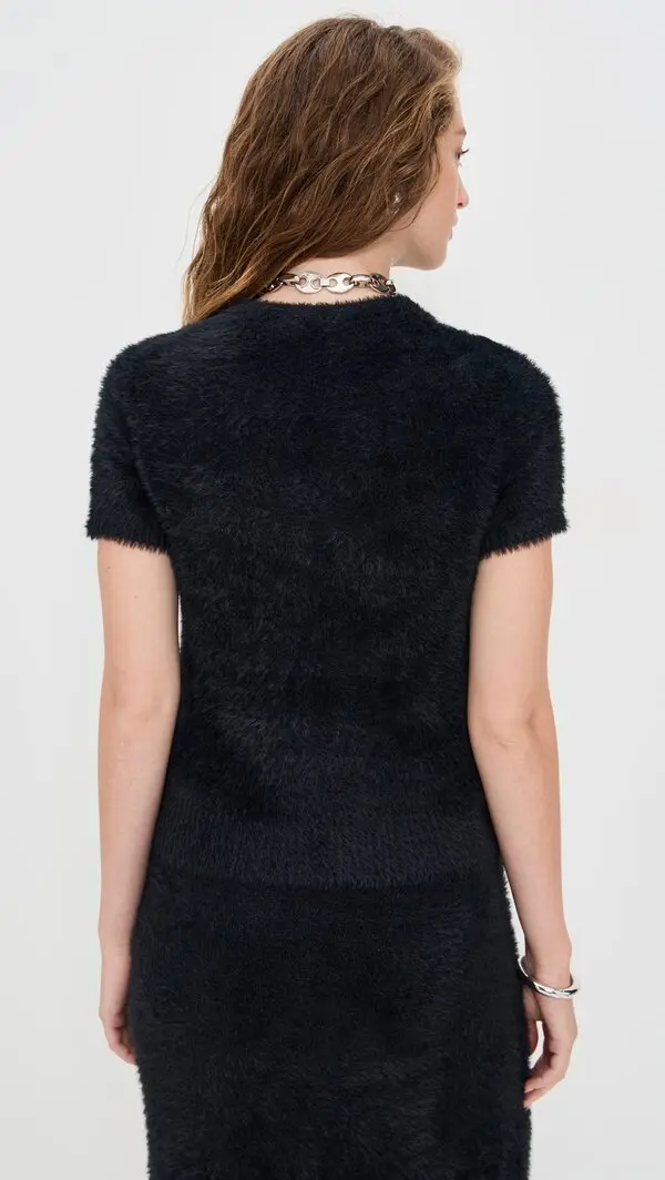 Helmut Lang Crop Eyelash Tee