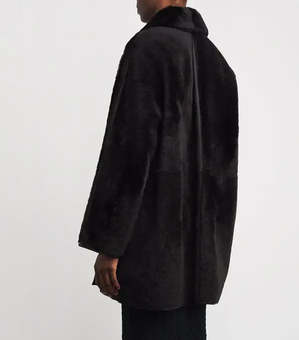 Max Mara Ram Shearling Atelier Reversible Coat