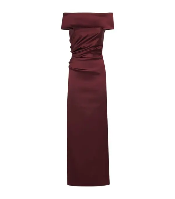 Max Mara Stretch-satin Maxi Dress