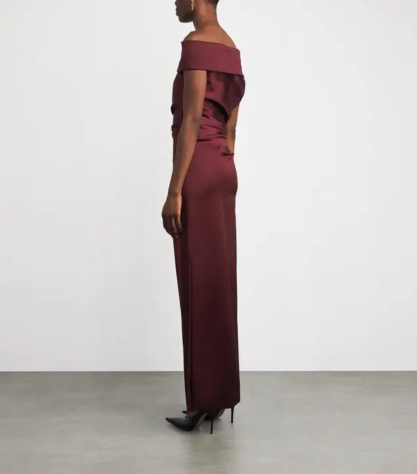 Max Mara Stretch-satin Maxi Dress