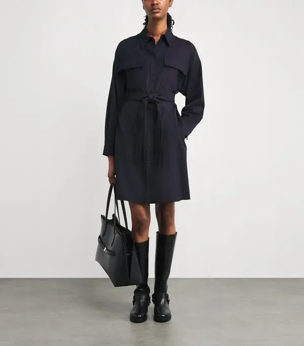 Max Mara Belted Mini Shirt Dress