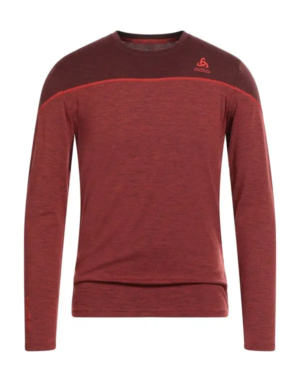 ODLO Merino Wool And Polyamide Long Sleeve T-shirt - Brick