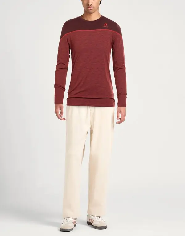 ODLO Merino Wool And Polyamide Long Sleeve T-shirt - Brick