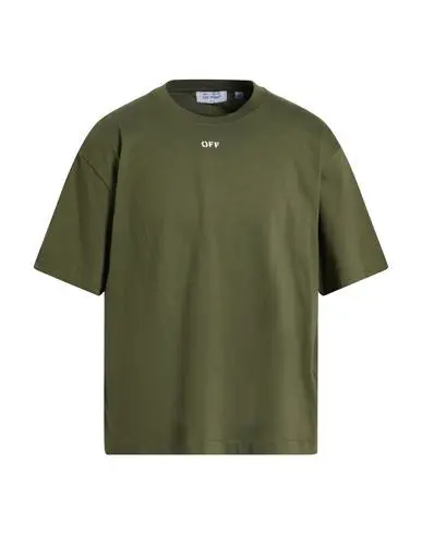 OFF-WHITE™ Off-white T-shirt Military Size Cotton, Elastane - Green
