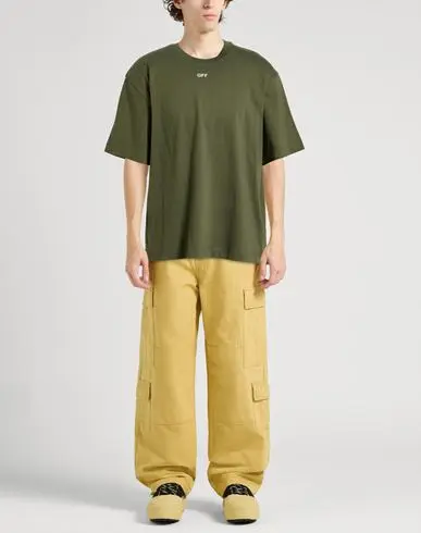 OFF-WHITE™ Off-white T-shirt Military Size Cotton, Elastane - Green