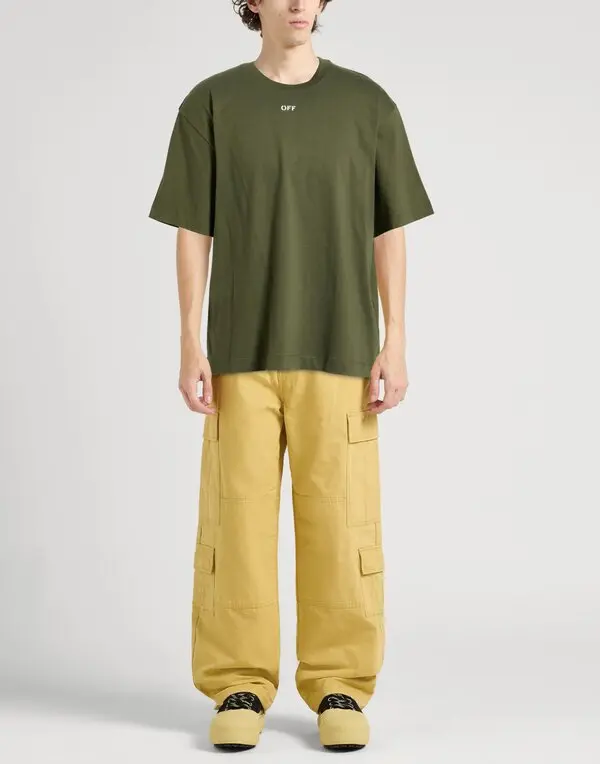 OFF-WHITE™ Off-white T-shirt Military Size Cotton, Elastane - Green