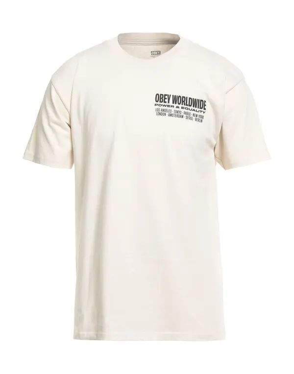 Obey T-shirt Size Cotton - White
