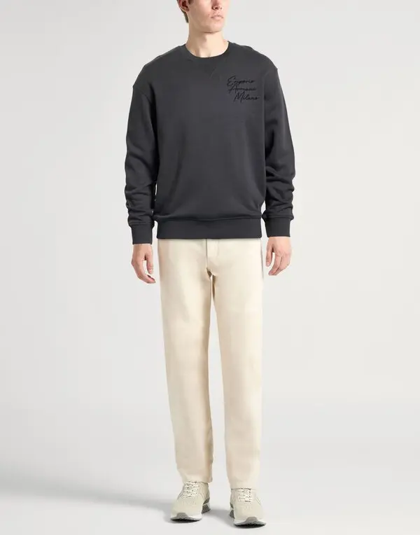 Emporio Armani Cotton-modal Fleece Sweatshirt - Grey