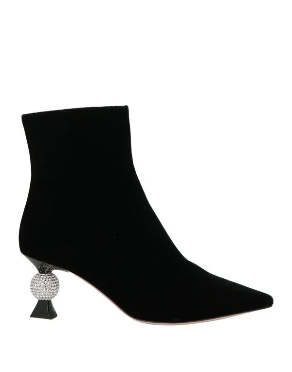 ROGER VIVIER Velvet Ankle Boots With Crystal Appliqués