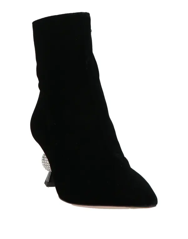 ROGER VIVIER Velvet Ankle Boots With Crystal Appliqués