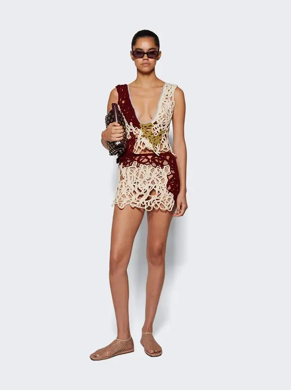 MAYSHA Hand-crocheted Mini Skirt - Multicolor