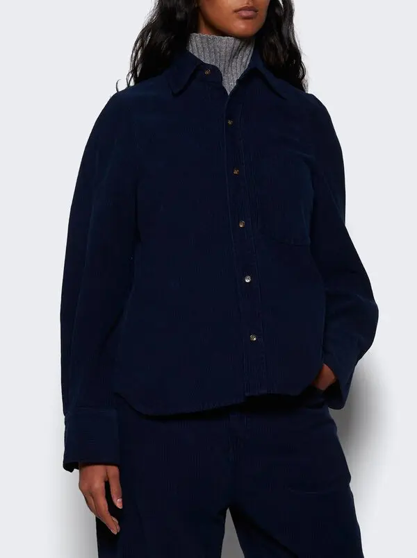 Victoria Beckham Shoulder Detail Slim Shirt - Blue