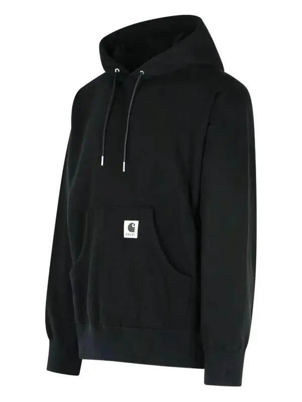 Sacai Drawstring Hoodie - Black