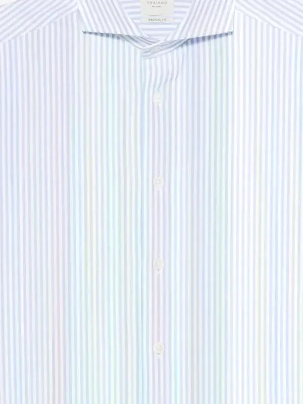 TRAIANO MILANO Striped Shirt - Blue