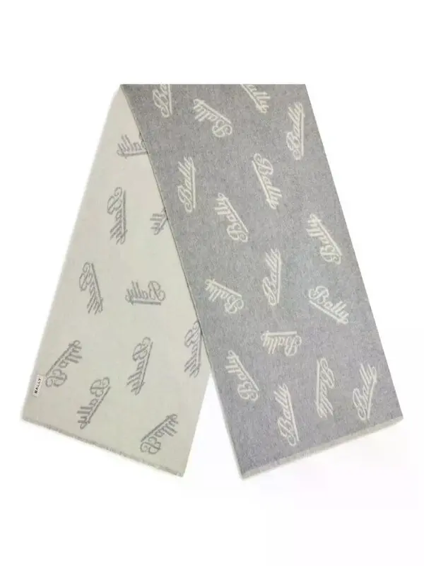 Bally Logo-motif Scarf - Grey