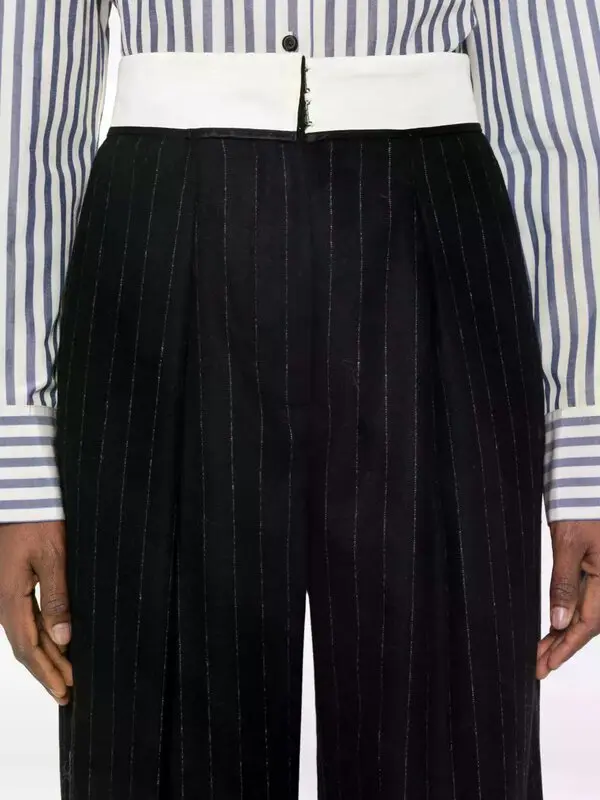 FORTE_FORTE Pinstripe Straight-leg Trousers