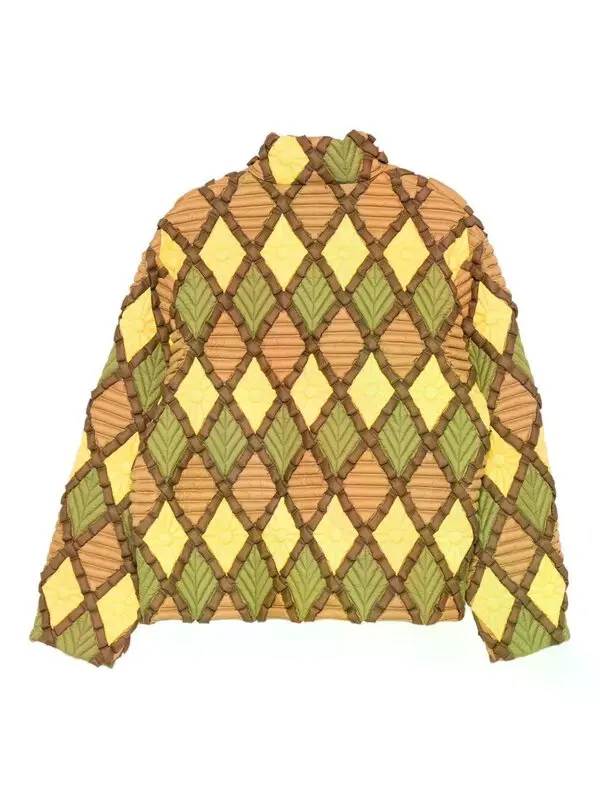 RAXXY Diamond-pattern Bomber Jacket