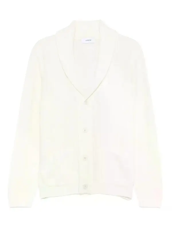 LARDINI Shawl-collar Buttoned Cardigan - Neutrals