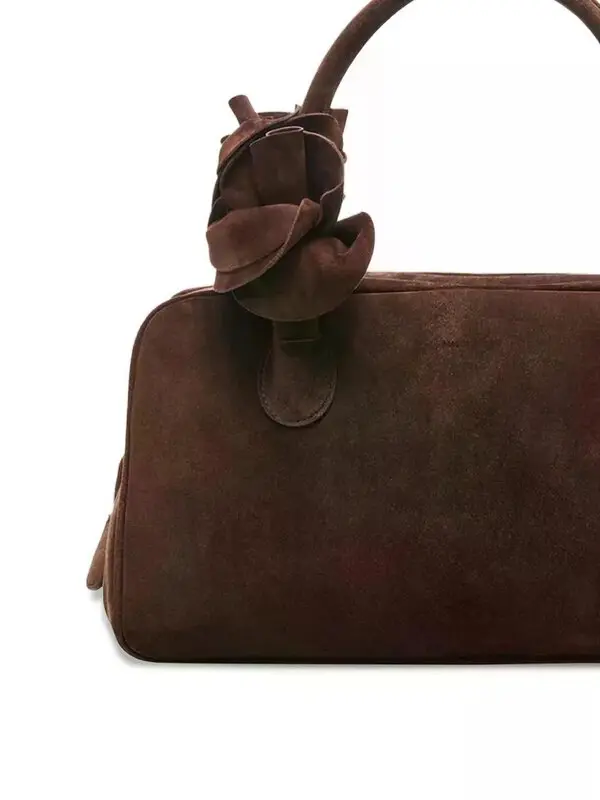 Magda Butrym Brigitte Flower-detail Tote Bag - Brown