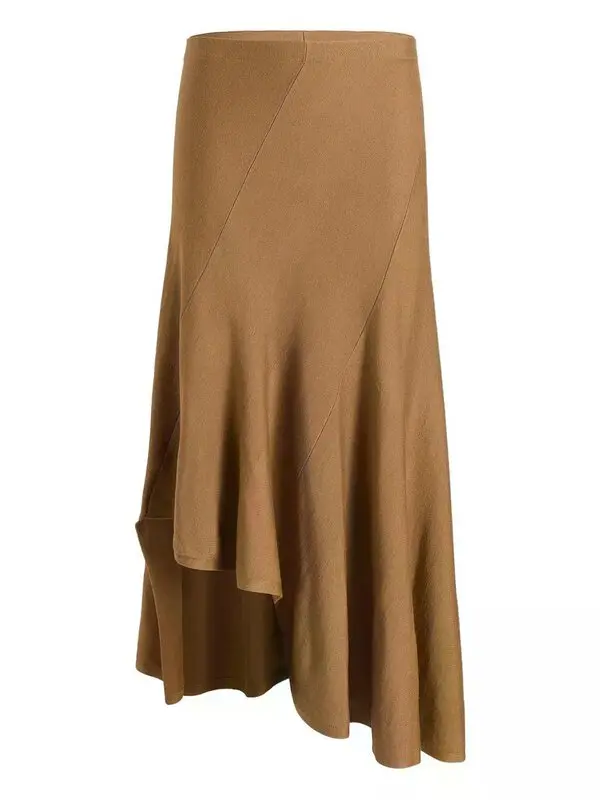 Khaite Miranda Asymmetric Skirt - Brown