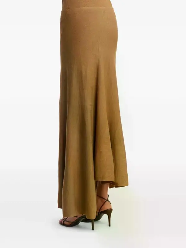 Khaite Miranda Asymmetric Skirt - Brown