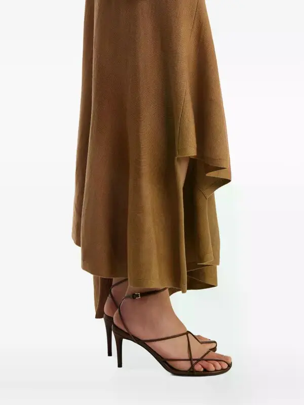 Khaite Miranda Asymmetric Skirt - Brown