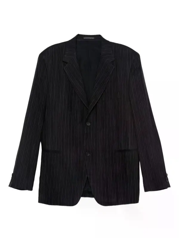 Yohji Yamamoto Striped Single-breasted Blazer