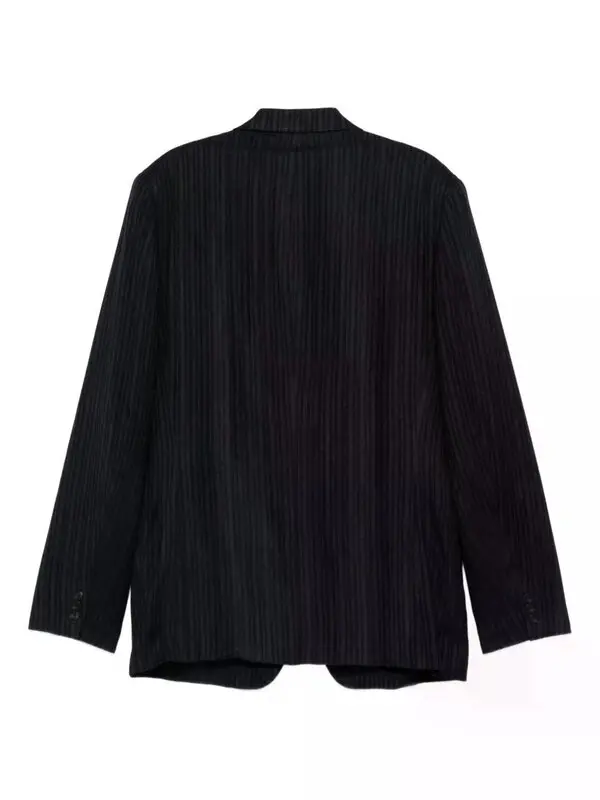 Yohji Yamamoto Striped Single-breasted Blazer