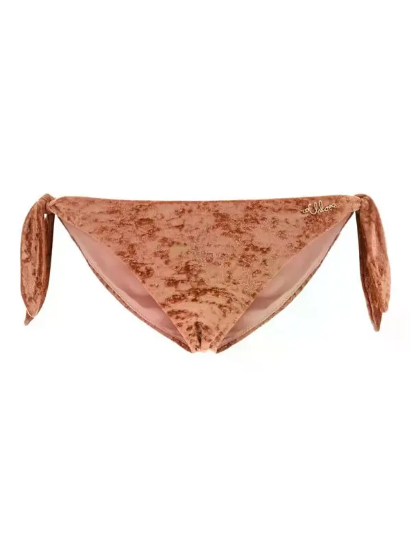 Chloé Stretch Velvet Bikini Slip - Orange