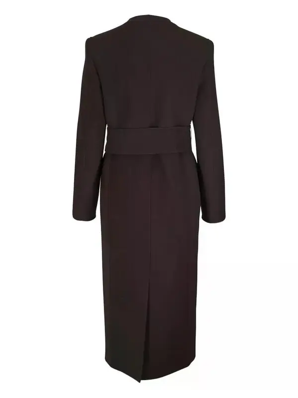 Khaite Belted Wrap Coat - Brown