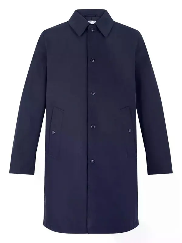 FURSAC Button-fastening Welt-pocket Trench Coat