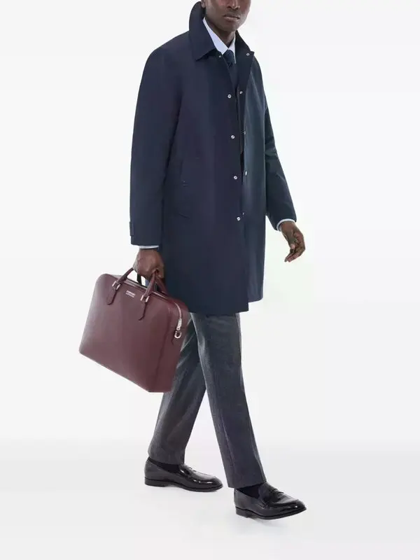 FURSAC Button-fastening Welt-pocket Trench Coat