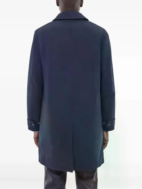 FURSAC Button-fastening Welt-pocket Trench Coat