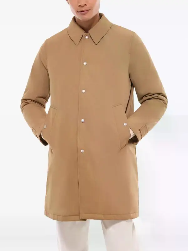 FURSAC Button-fastening Welt-pocket Coat