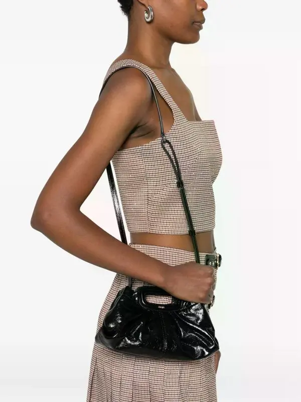 Maje Milpli Crackled Leather Mini Clutch Bag
