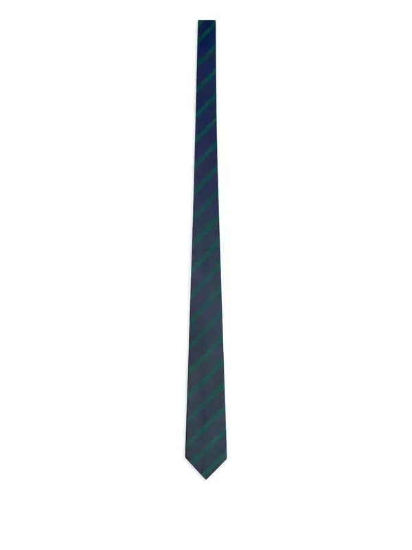 FURSAC Striped Silk Tie - Blue