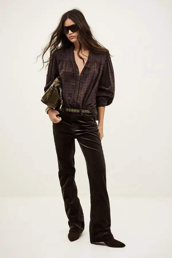 Ba&sh Vassili Bootcut Velvet Pants