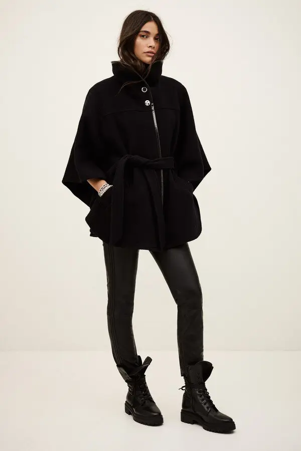 Ba&sh Sea Wool Cape Coat