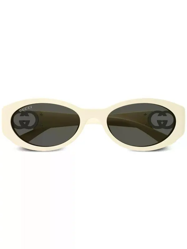 Gucci Interlocking G Oval Sunglasses - White
