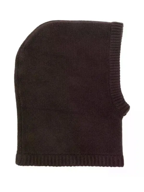 Soft Goat Ribbed Knit Balaclava