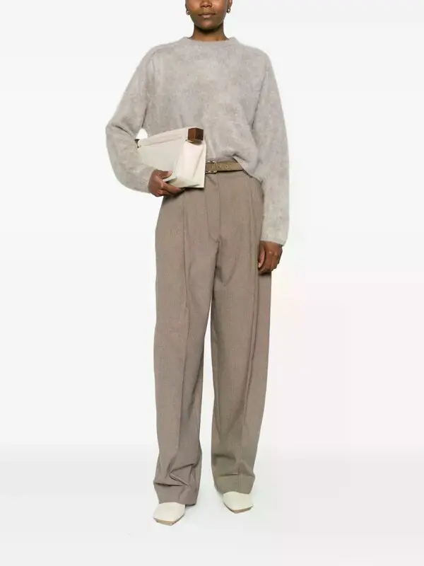 Soft Goat Crew-neck Sweater - Neutrals