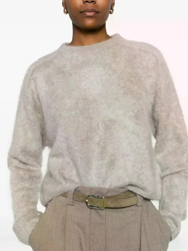Soft Goat Crew-neck Sweater - Neutrals