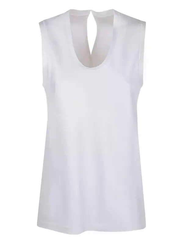 Carven Keyhole-detail Top - White