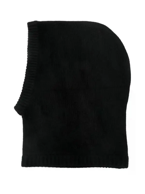 Soft Goat Knitted Balaclava - Black